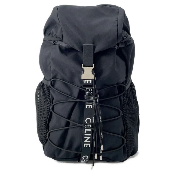 Celine | Bags | Celine Logo Rucksack Backpack Backpack Black | Poshmark